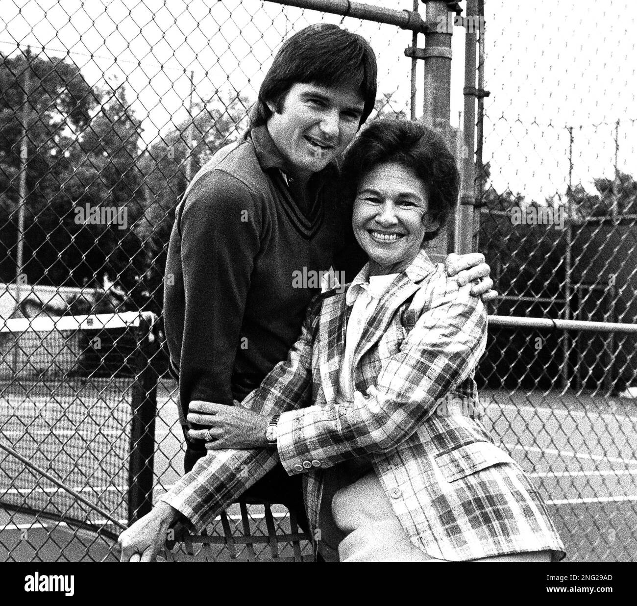 Tennis star Jimmy Connors and his mother Gloria in Beverly Hills April ...