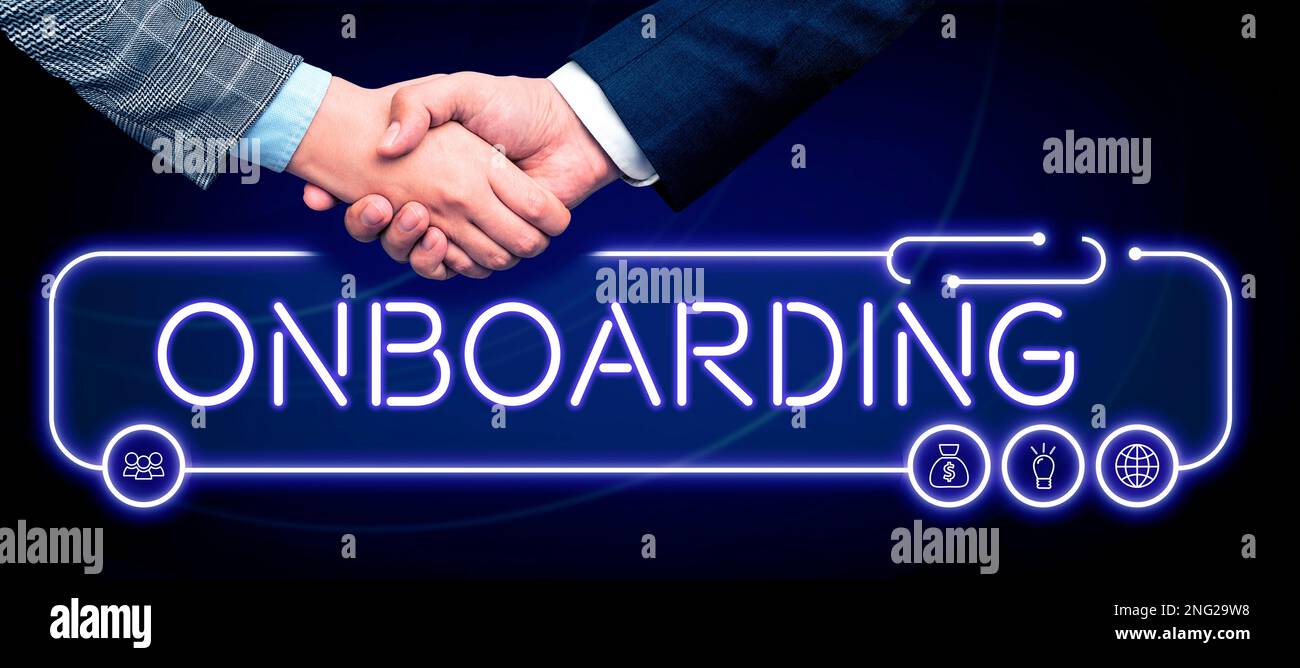 Text showing inspiration Onboarding. Business showcase Action Process ...