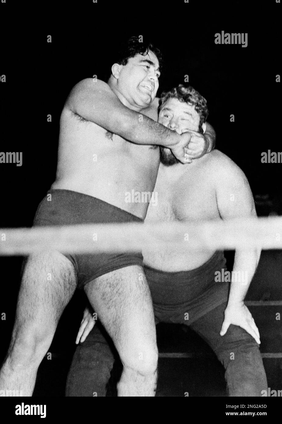 Man Mountain Dean disposed of Chief Little Wolf, left, in 5:04 in their ...