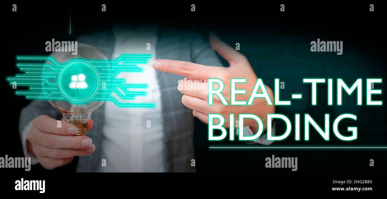 Inspiration showing sign Real Time Bidding. Business idea Buy and sell ...
