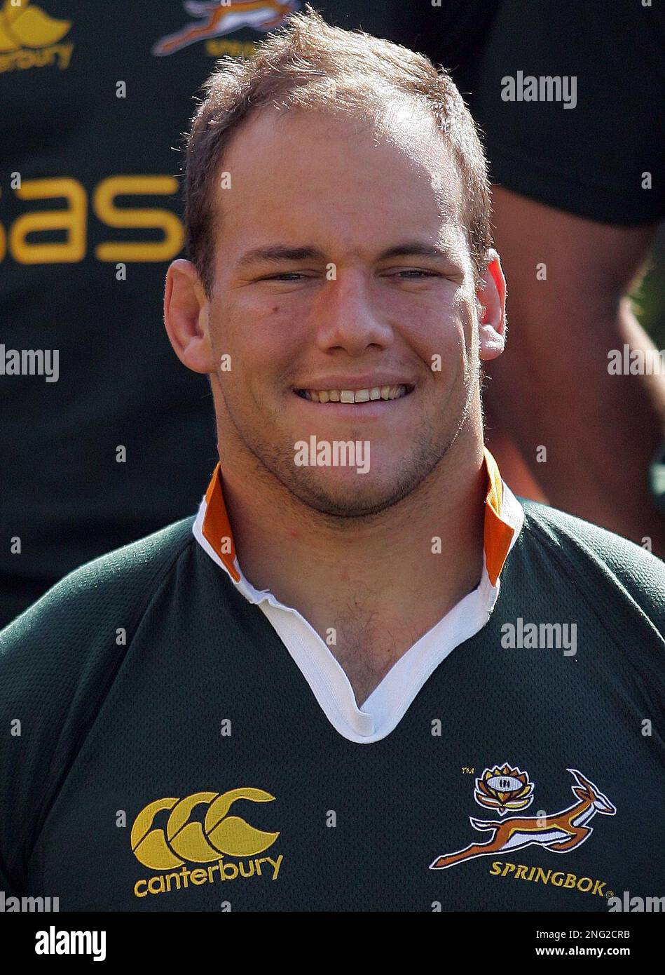 South Africa's rugby player B.J. Botha is seen in Durban, South Africa ...