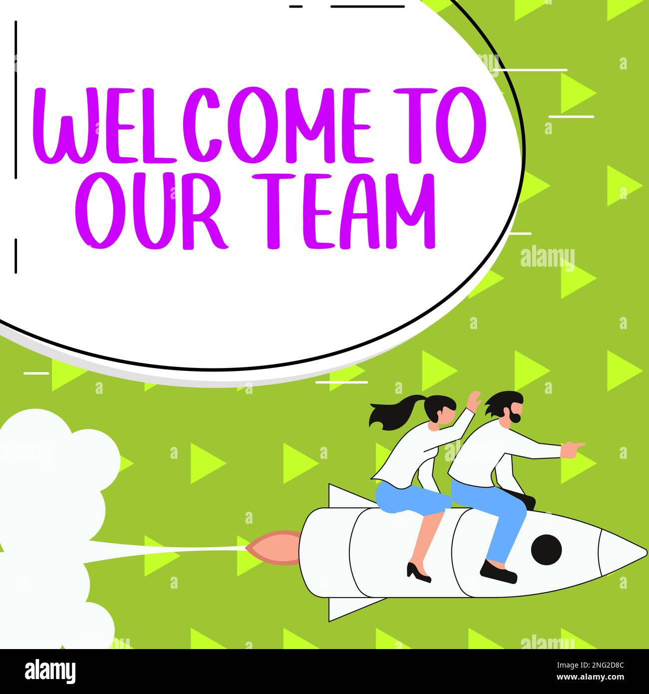 Text caption presenting Welcome To Our Team. Business approach ...