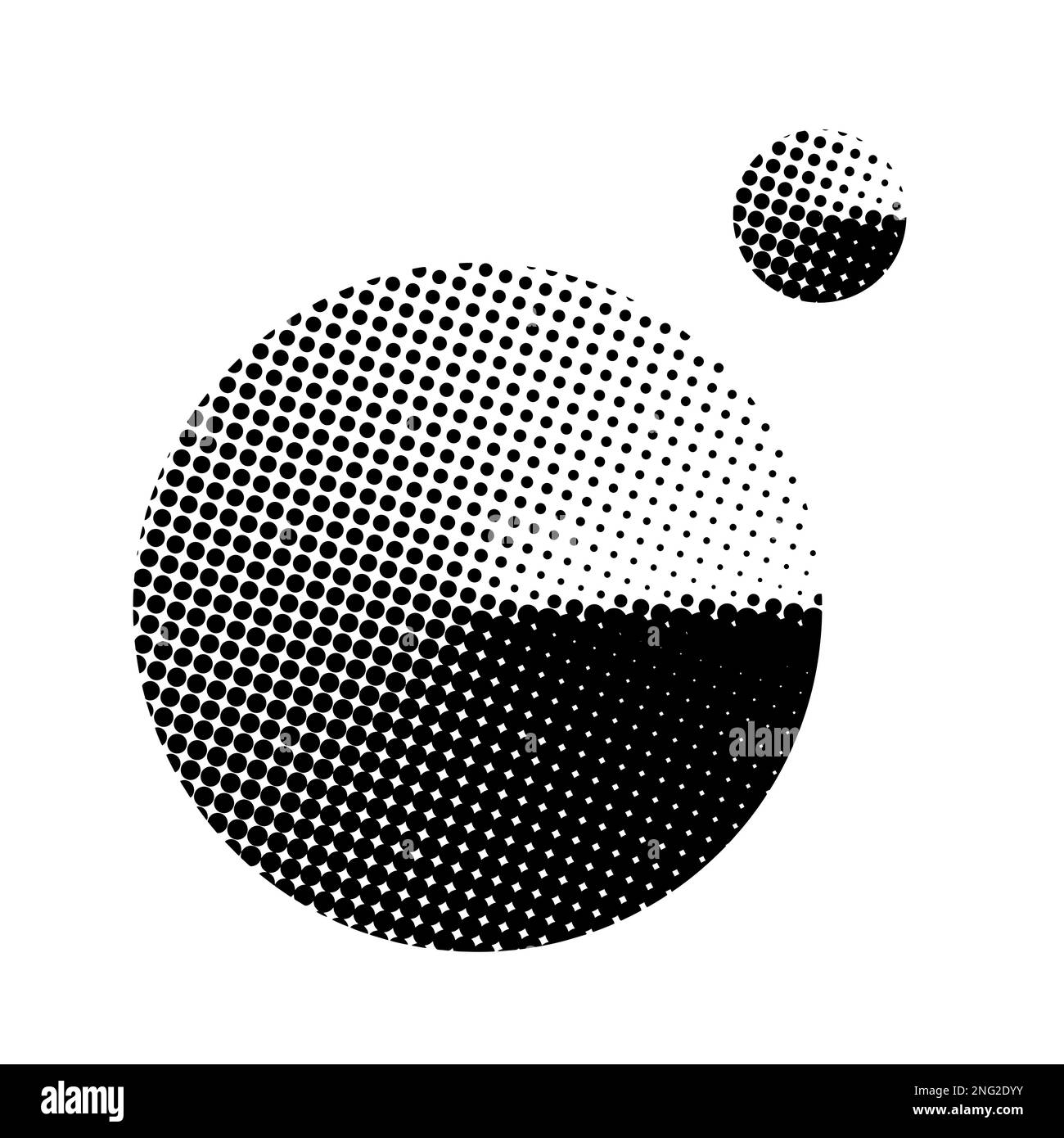 Halftone Circle Gradient On White Background In Pop Art Style For Print And Design Vector
