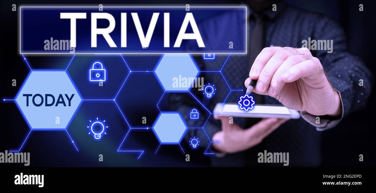 Text showing inspiration Trivia. Conceptual photo details ...