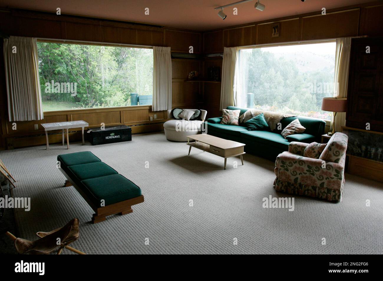 The living room area of the house formerly owned by Ernest Hemingway in ...
