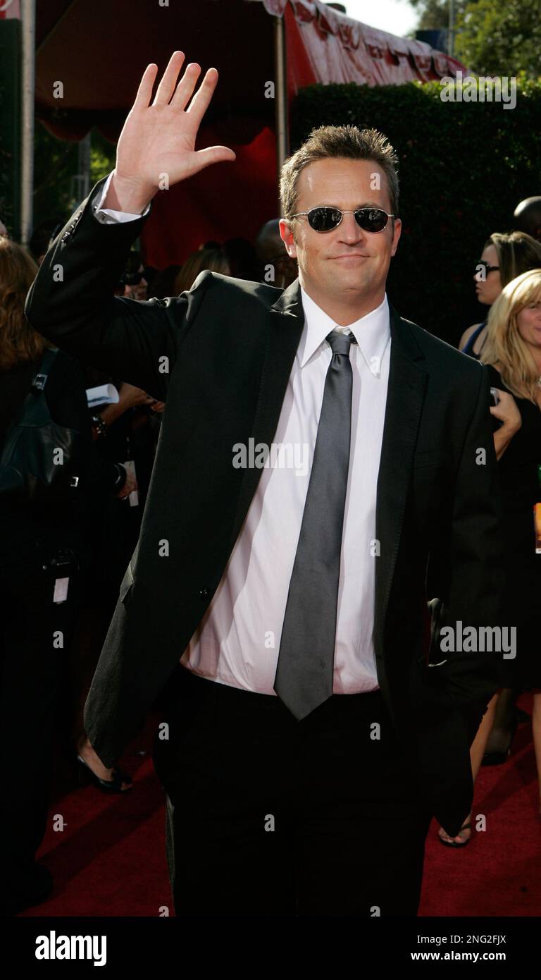 Matthew Perry arrives for the 59th Primetime Emmy Awards Sunday, Sept ...