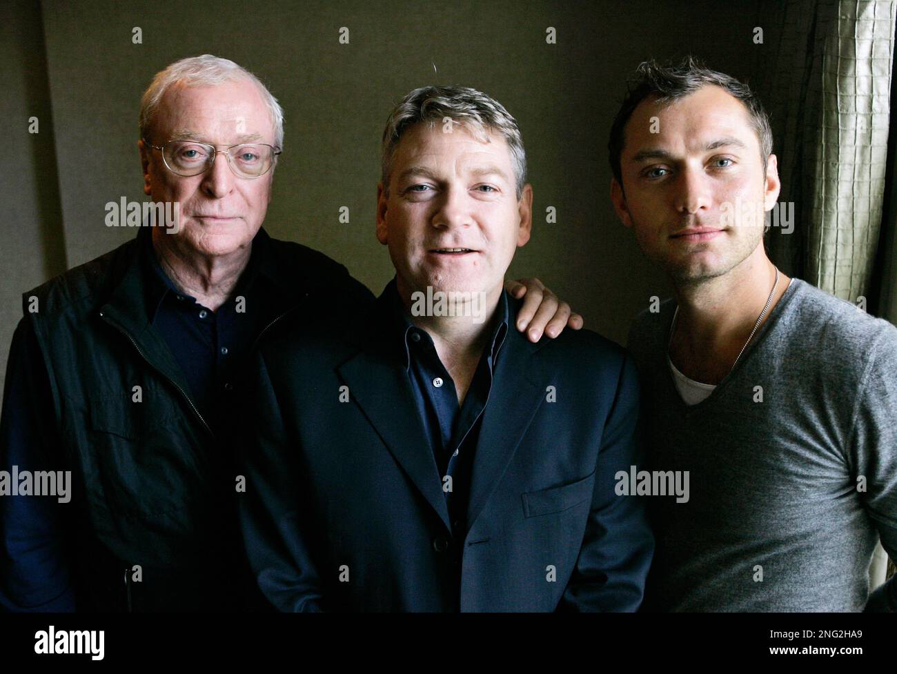 From left, actor Michael Caine, director Kenneth Branagh and actor Jude ...