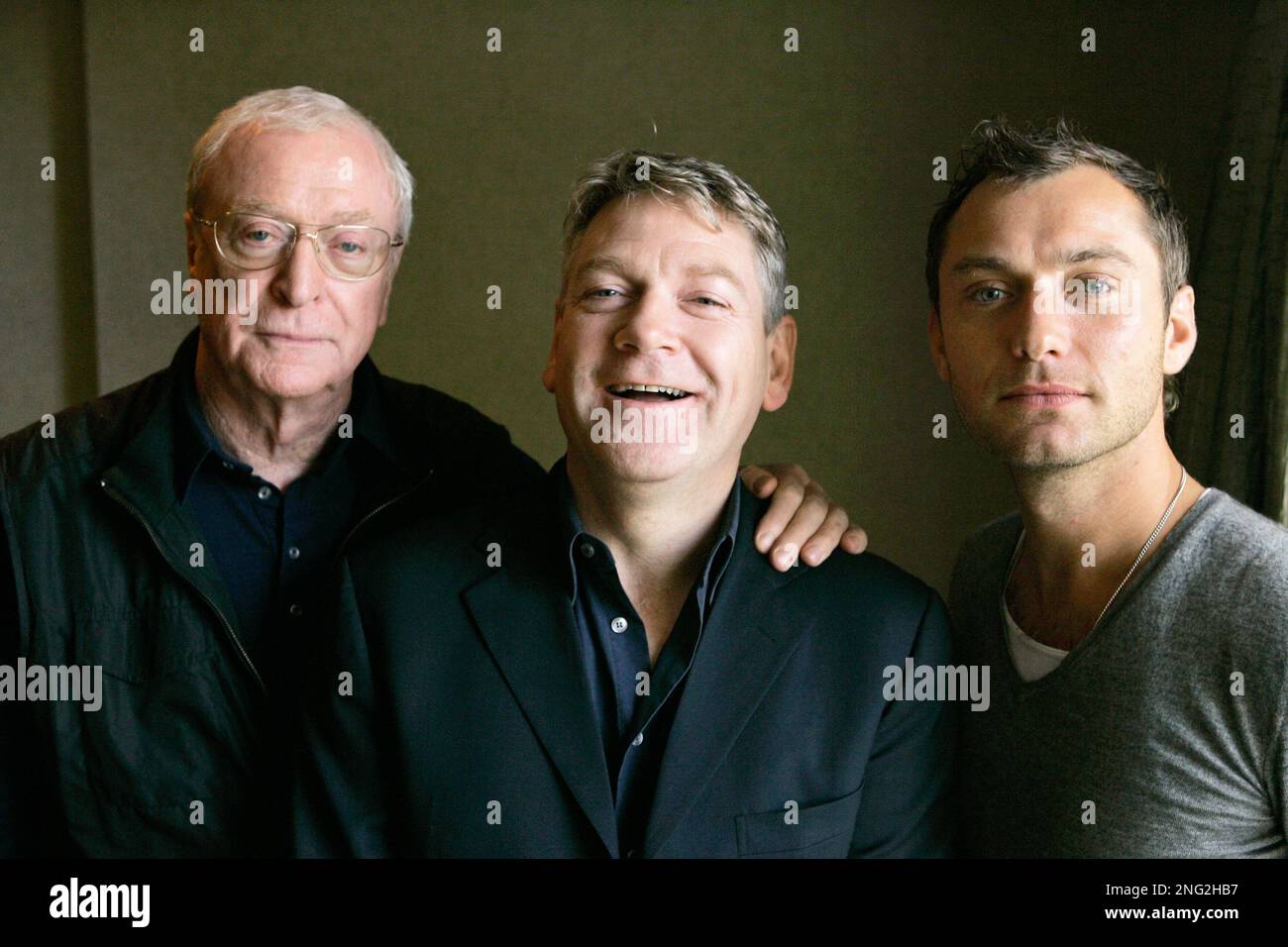 From left, actor Michael Caine, director Kenneth Branagh and actor Jude ...