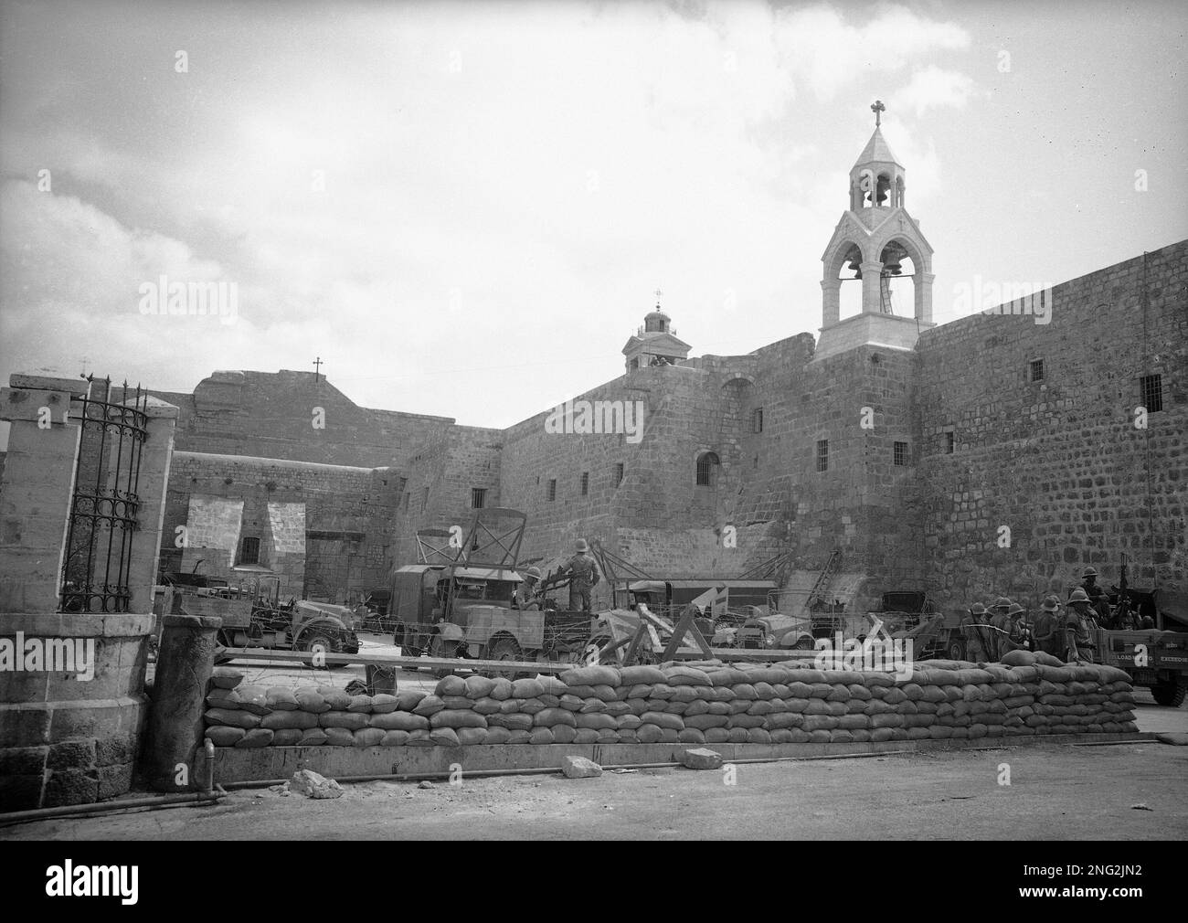 The Church of the Nativity in Bethlehem, Palestine, occupied by British ...