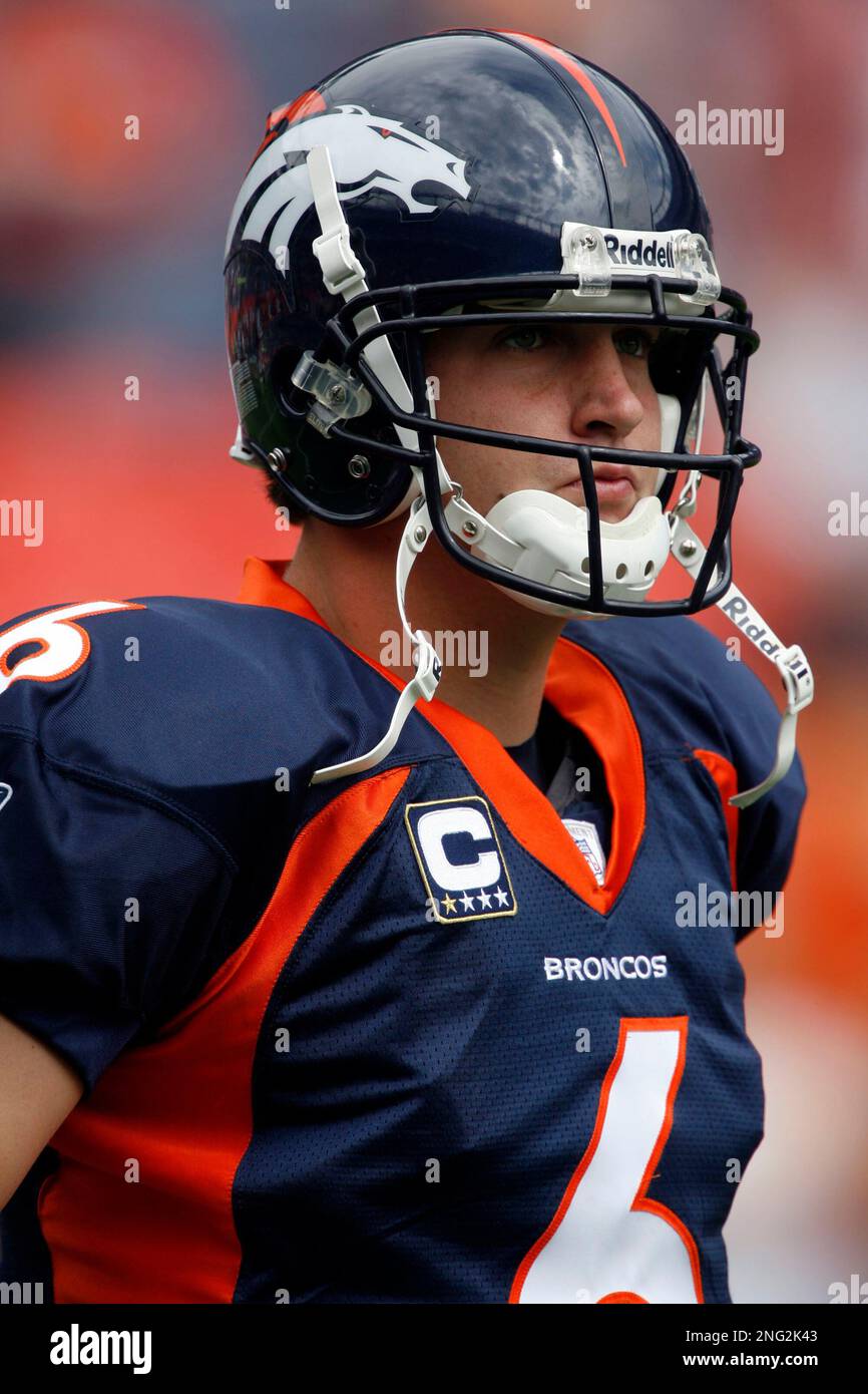 Denver Broncos quarterback Jay Cutler looks on during drills before ...