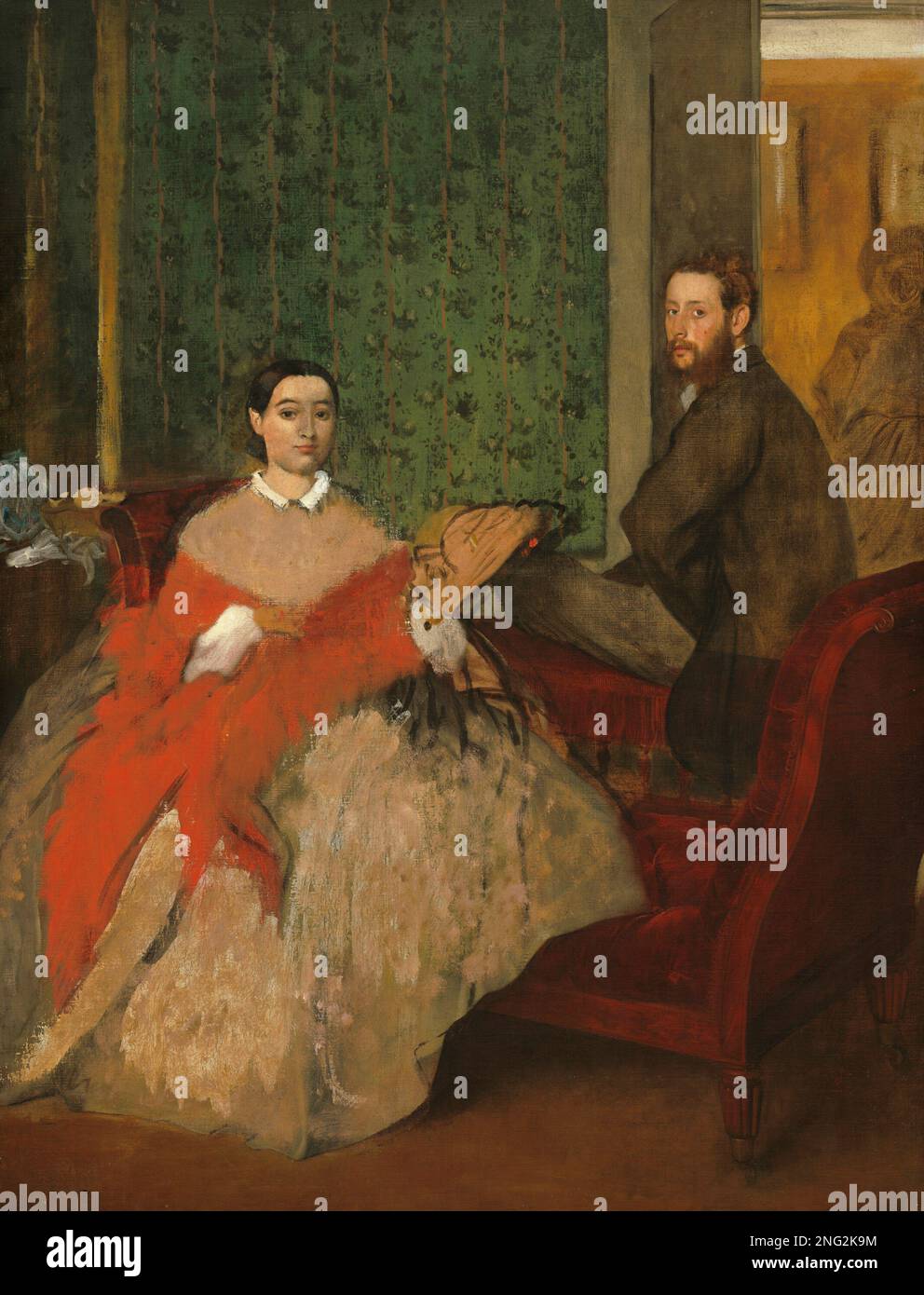 Edmondo and Thérèse Morbilli. Edgar Degas. c. 1865 Stock Photo - Alamy