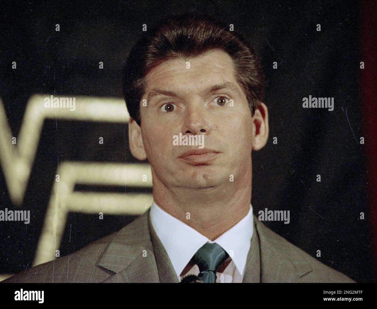 World Wrestling Federation owner Vince McMahon is seen in New York ...