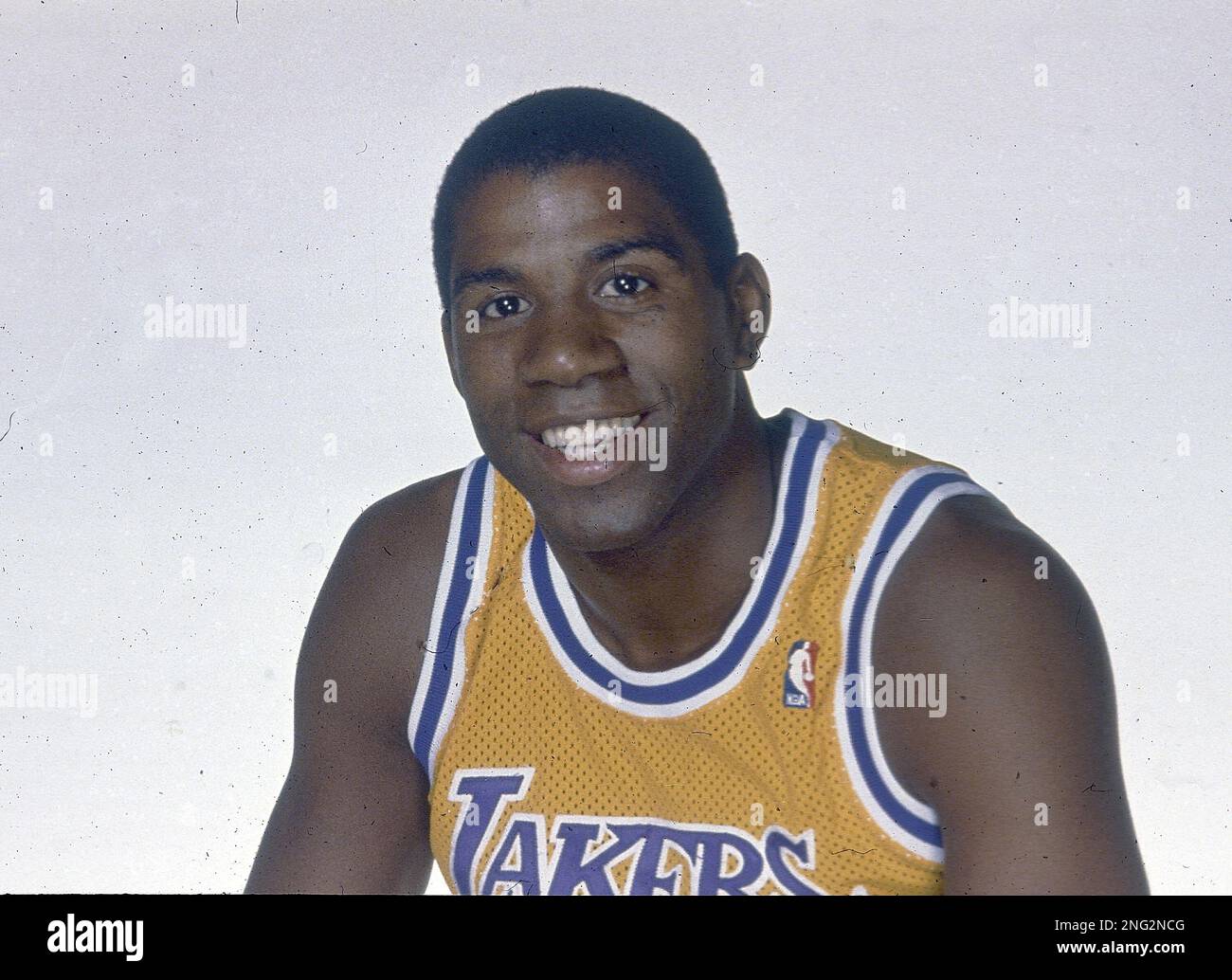 Los Angeles Lakers' star Earvin "Magic" Johnson is seen in 1990. (AP ...