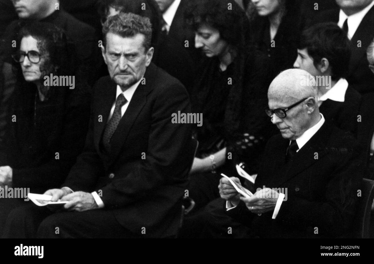 Edoardo Luciani, brother of the late Pope John Paul I, center, his wife ...