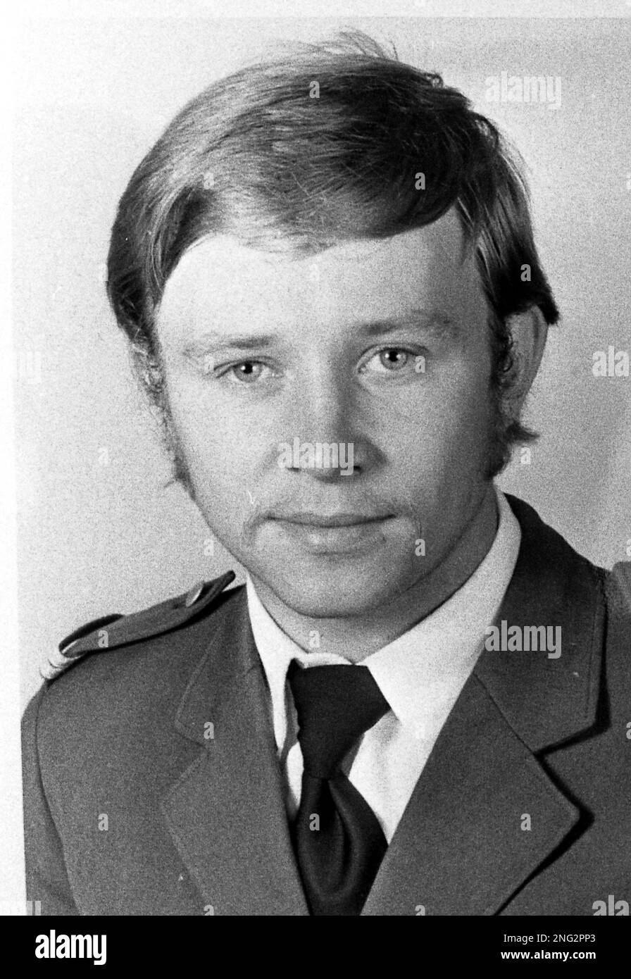 Undated portrait handed out by the West German police of police officer ...