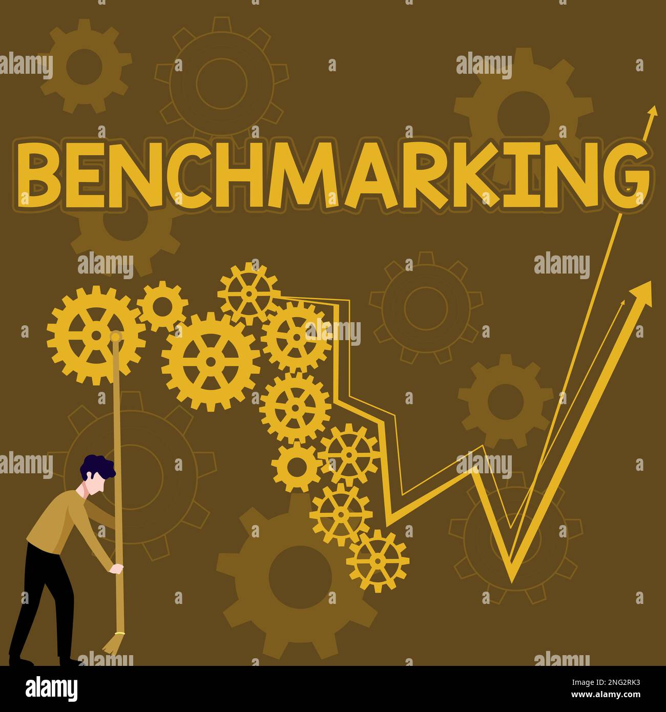Conceptual display Benchmarking. Business concept Evaluate something by ...