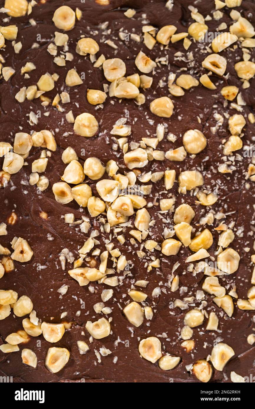Chocolate hazelnut fudge Stock Photo - Alamy
