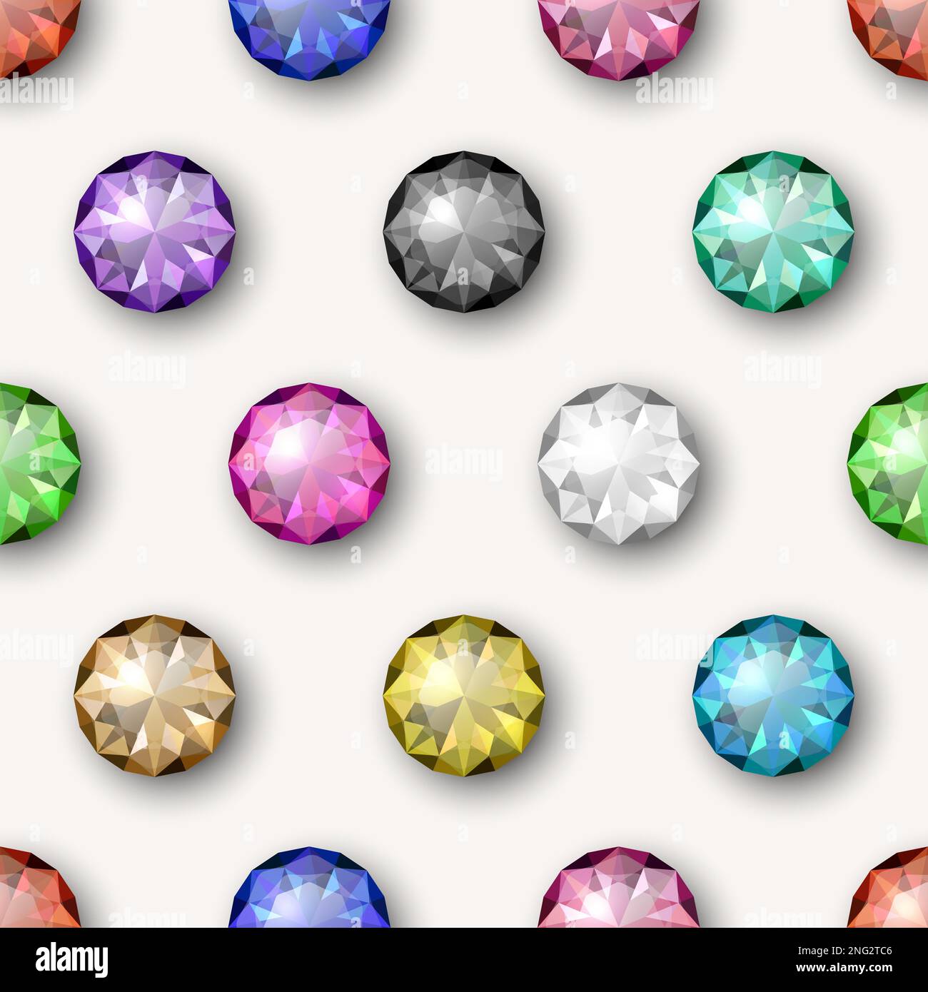 Vector Seamless Pattern with Multi Colored 3d Realistic Transparent ...