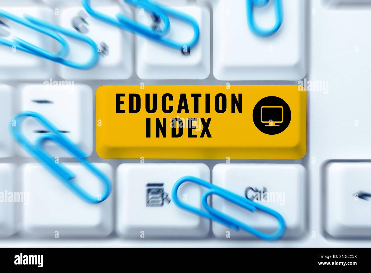 Writing displaying text Education Index. Word Written on aiming to meet ...