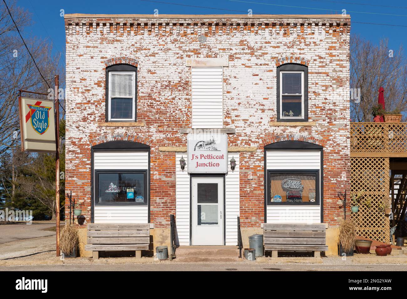 Malden, Illinois - United States - February 13th, 2023: Exterior of old ...