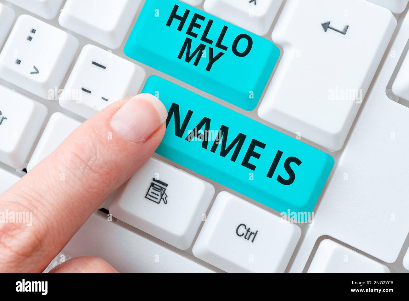Inspiration showing sign Hello My Name Is. Internet Concept introducing ...
