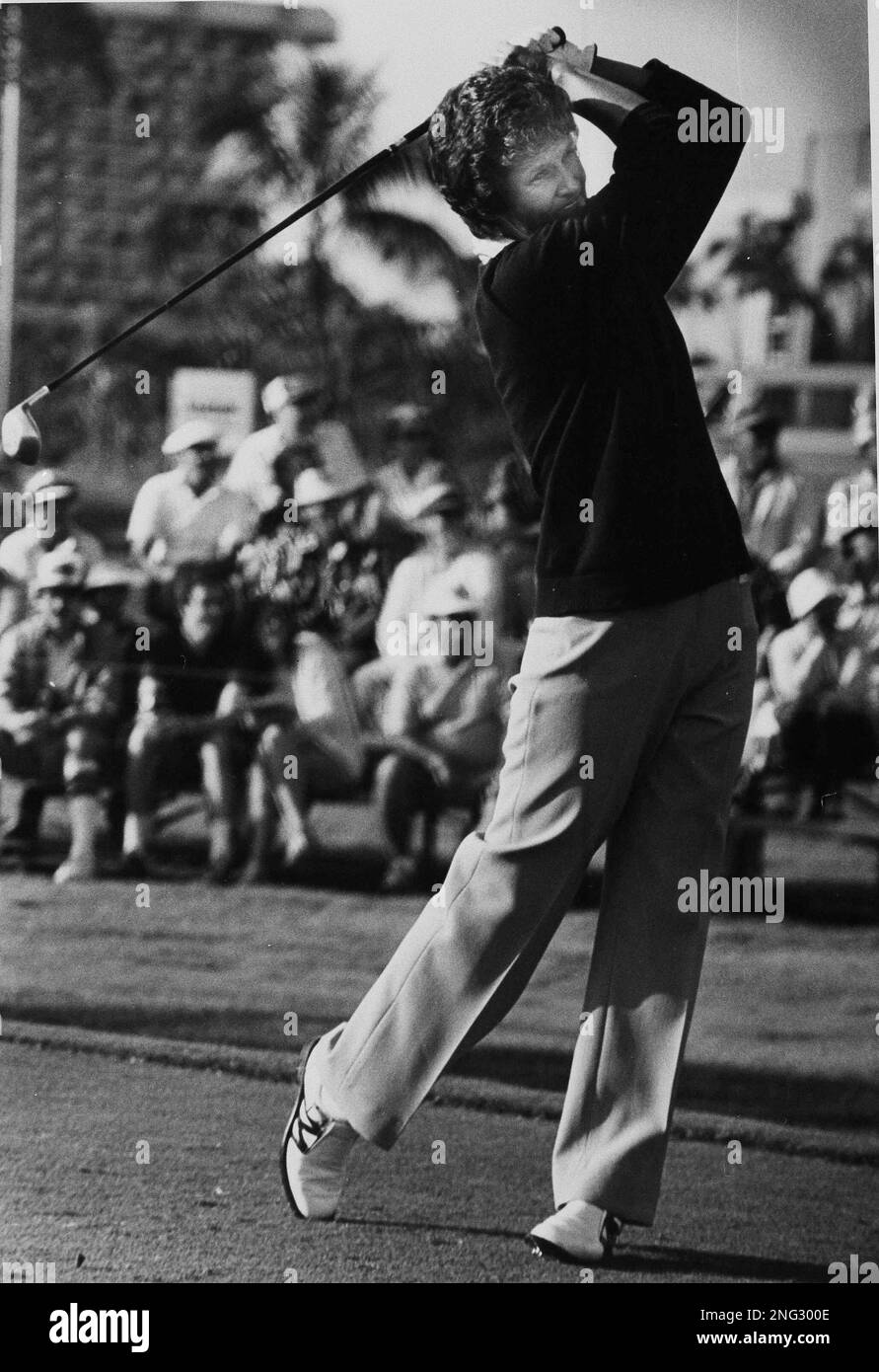 Kathy Whitworth tees off Sunday, March 20, 1983 on her way to shooting ...