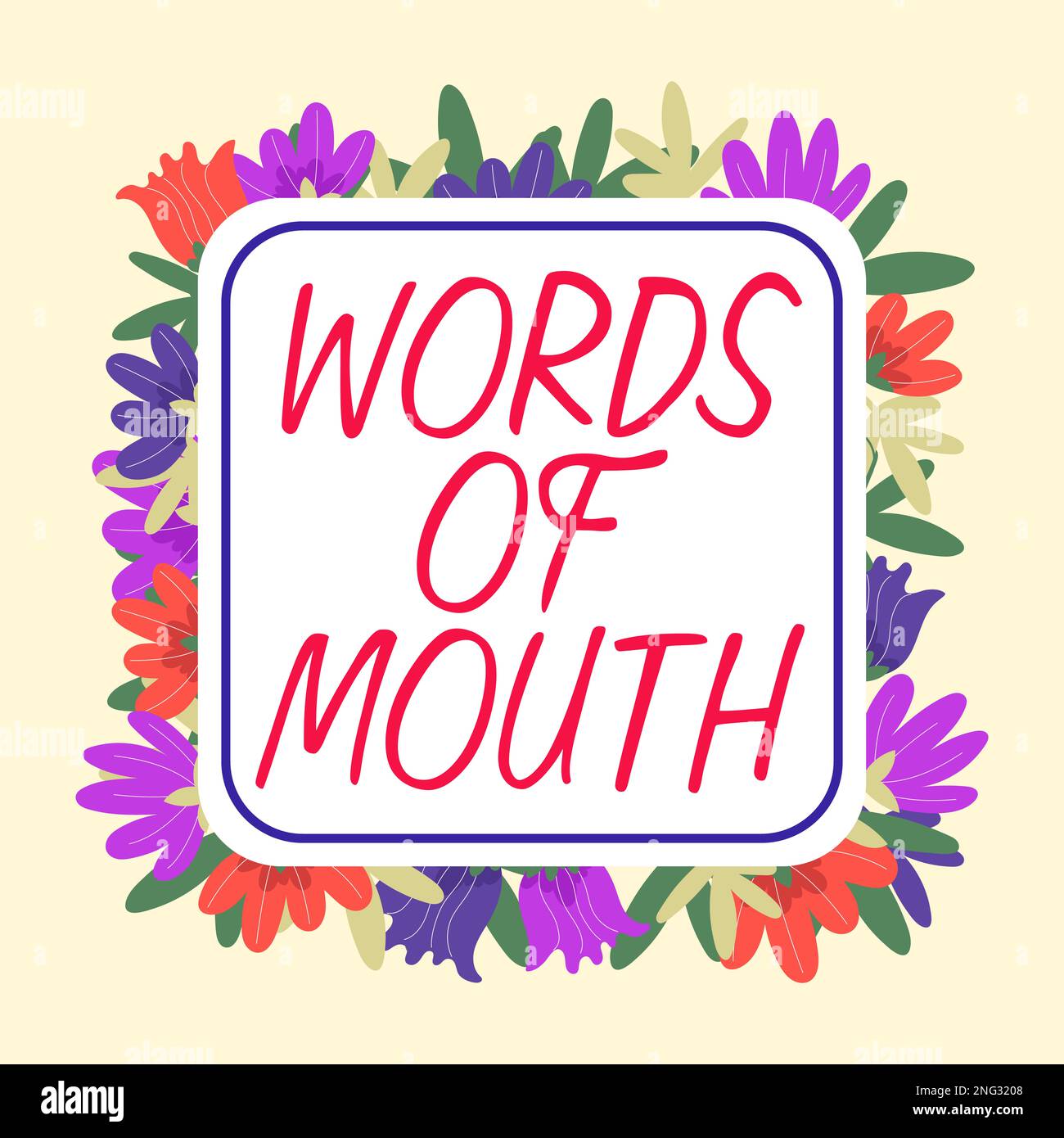 Writing displaying text Words Of Mouth. Concept meaning simple ...