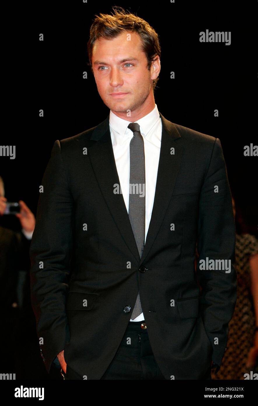 British actor Jude Law arriveS for the screening of his latest movie ...