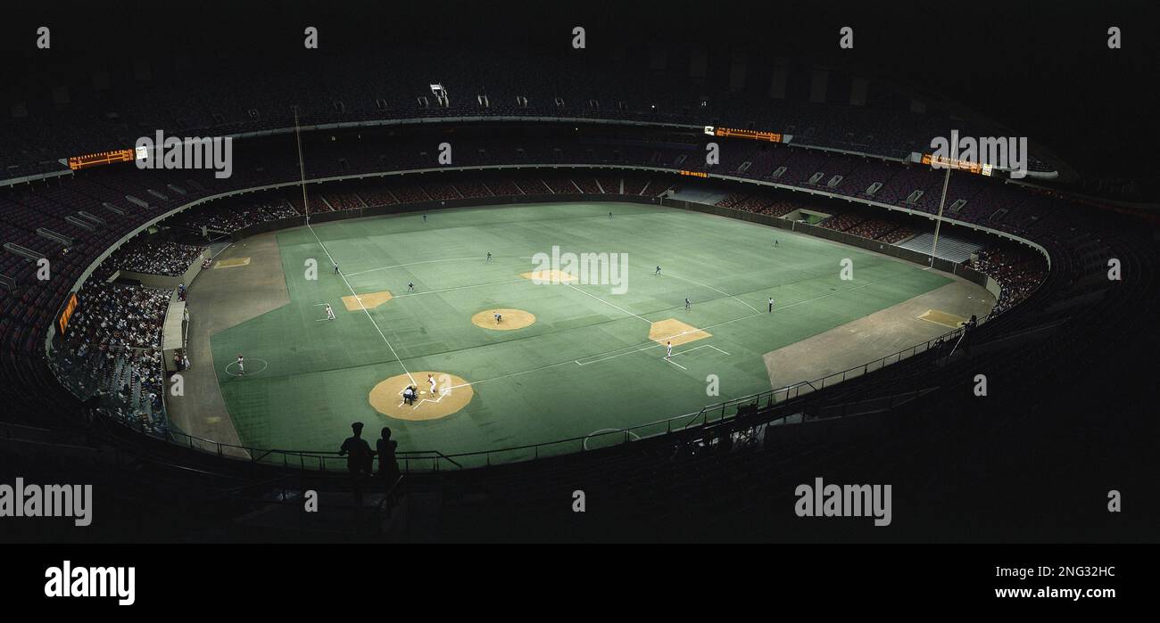 General view during Baseball game in Superdome in New Orleans, La., March 1977. (AP Photo Stock ...