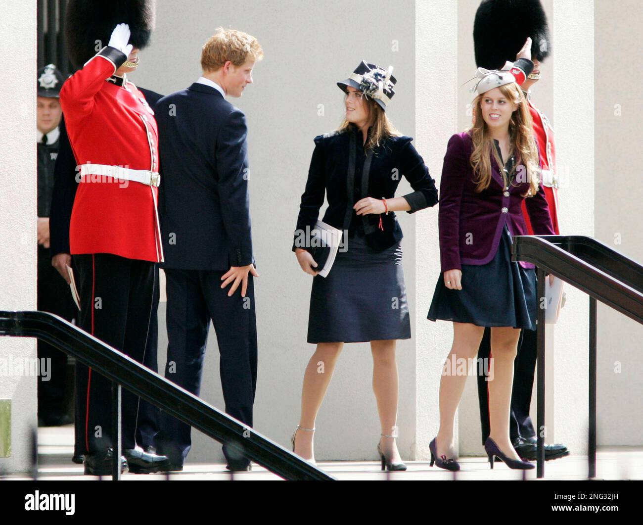 Princess Beatrix, right, and Princess Eugene, centre, talk to Prince ...