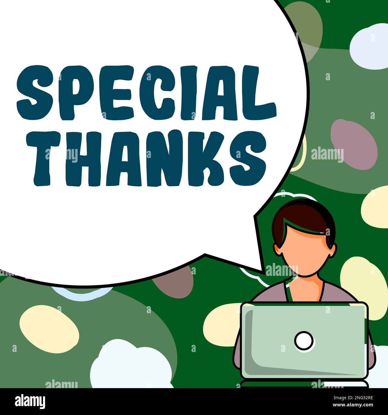 Handwriting text Special Thanks. Business concept expression of ...