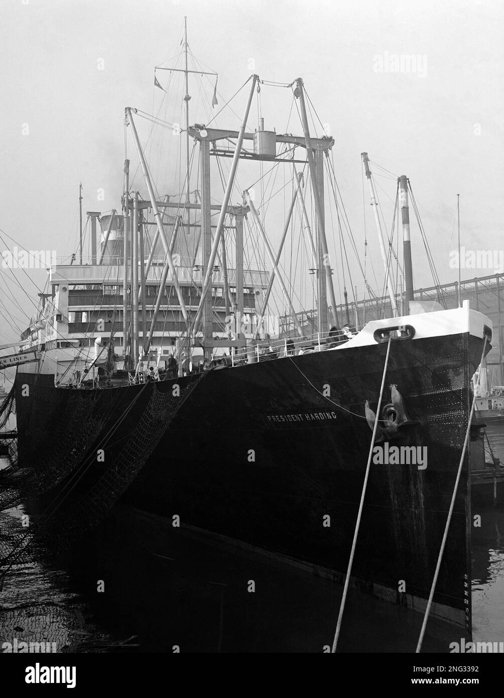 The liner President Harding is shown at its pier in New York, December ...