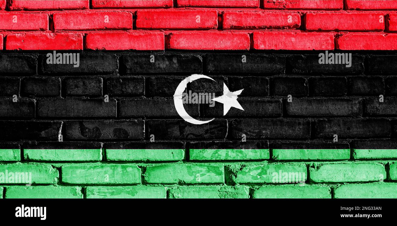 Flag of Libya on a textured background. Concept collage Stock Photo - Alamy