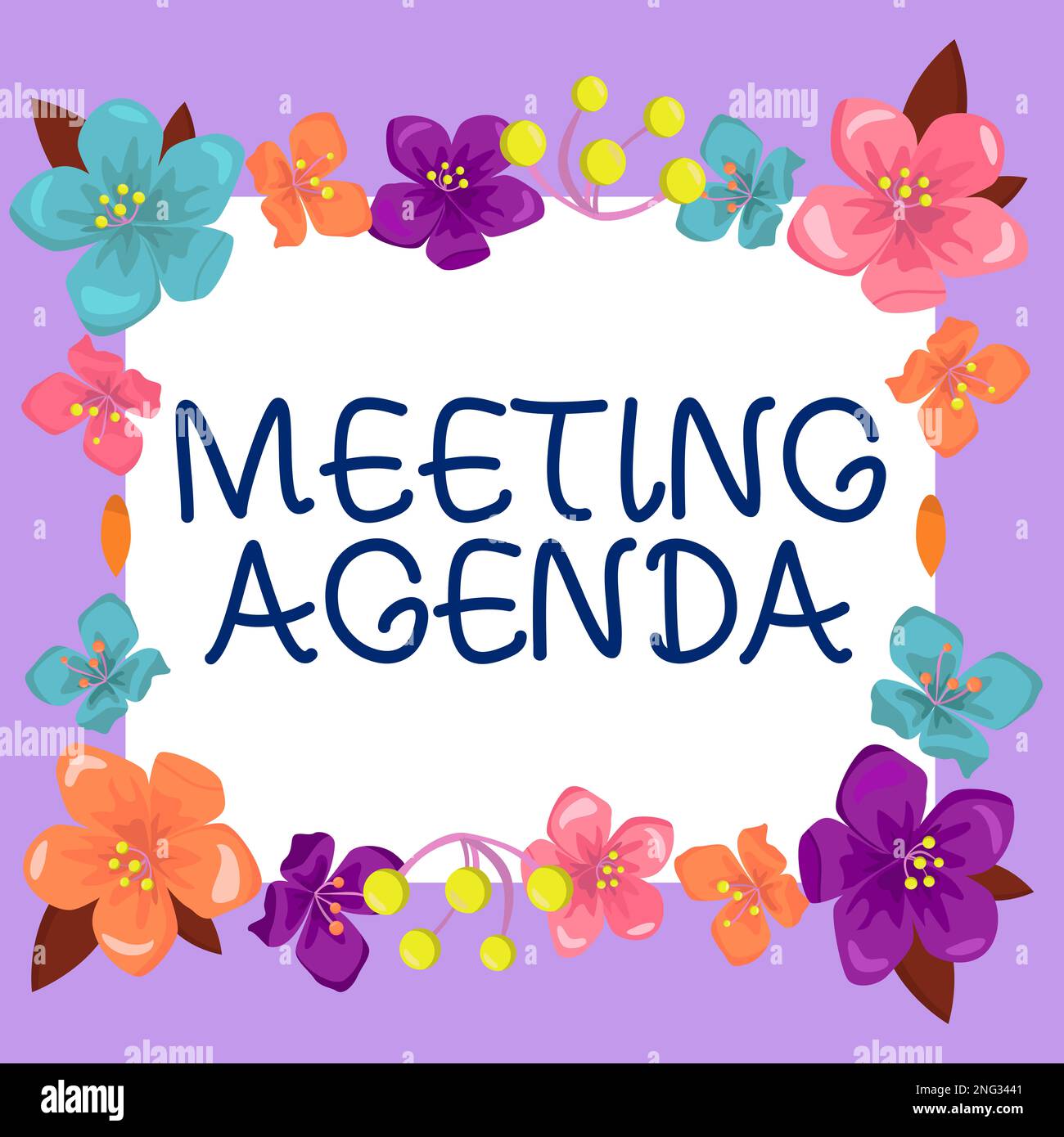Sign displaying Meeting Agenda. Business idea An agenda sets clear ...