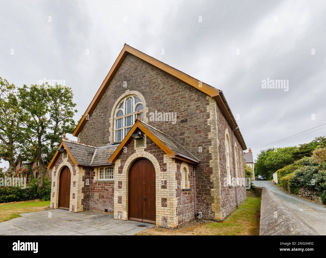 Front view of Moriah Baptist Chapel in Marloes, a small village on the ...