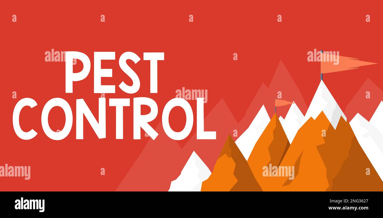 Conceptual caption Pest Control. Word Written on Killing destructive ...
