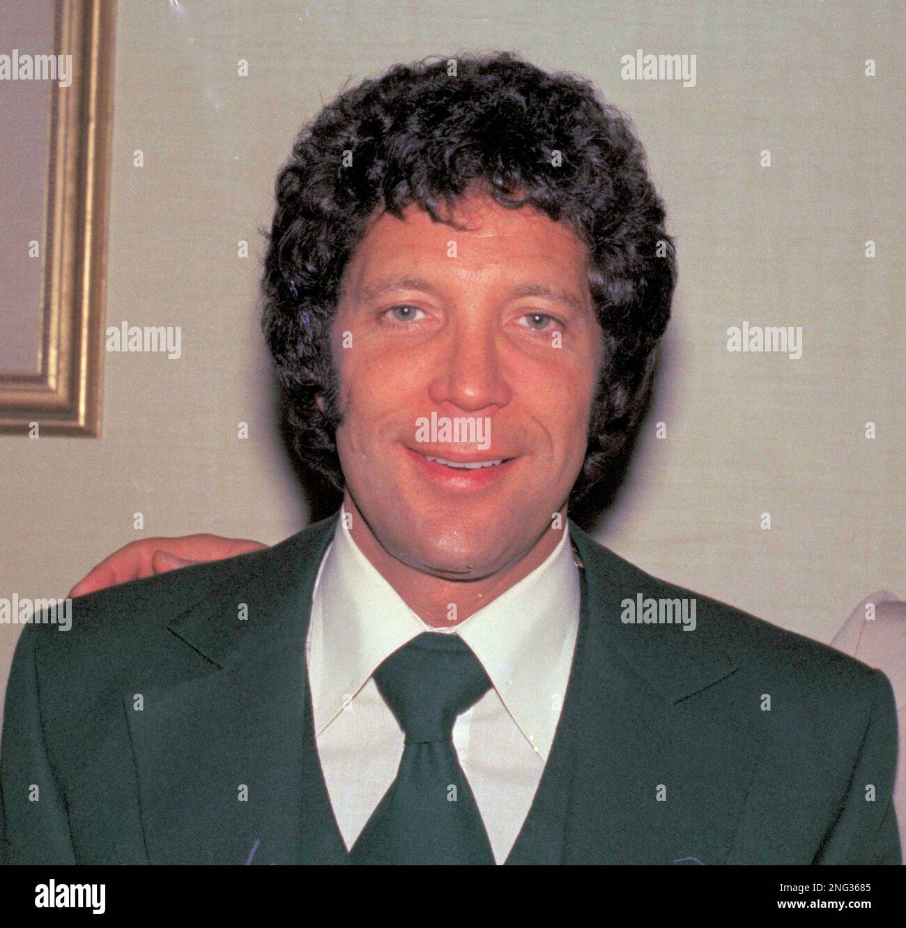 Welsh singer Tom Jones is seen, 1977. (AP Photo Stock Photo - Alamy