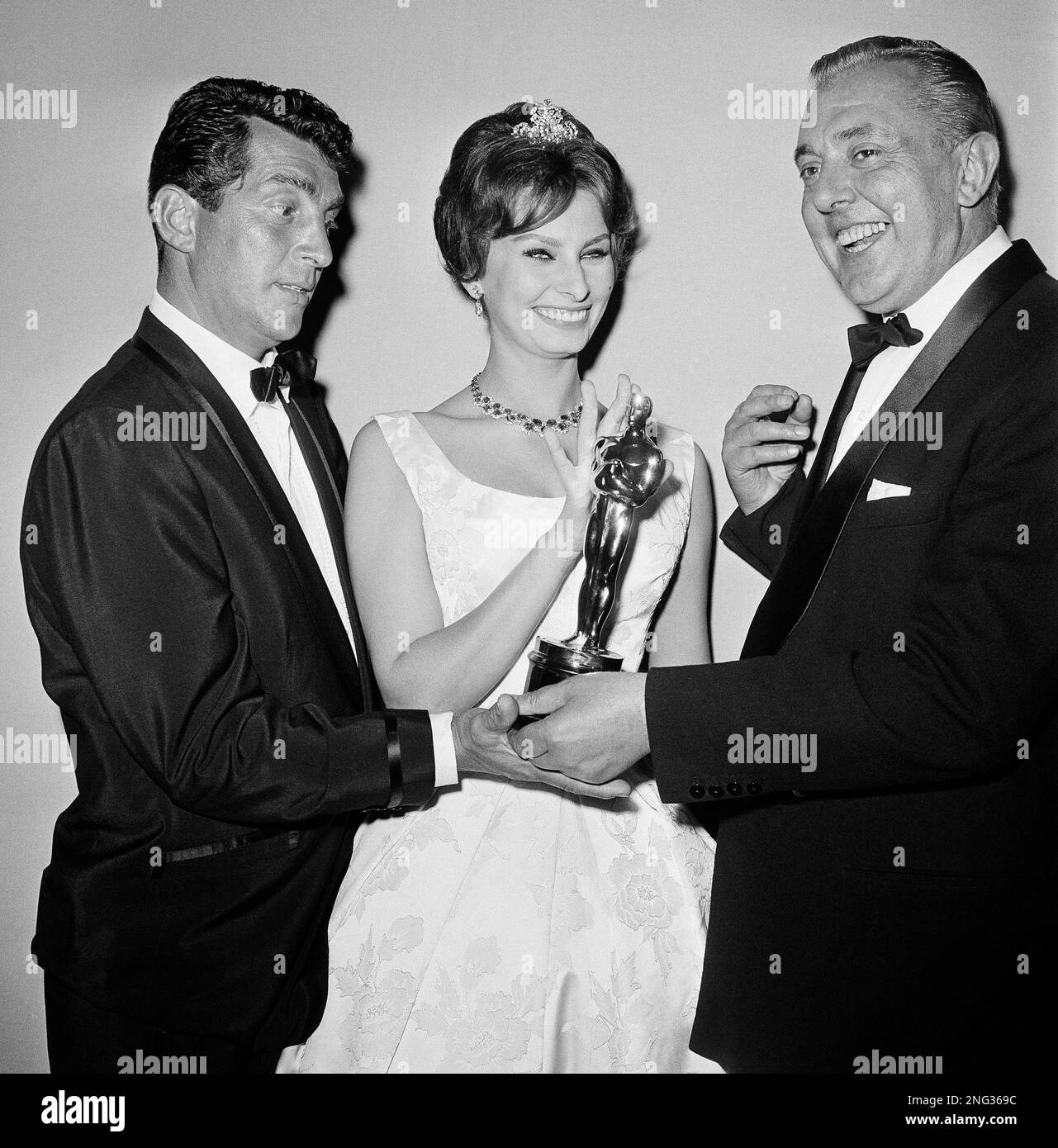 The Oscar won by Jacques Tati, French actor-director, at the Academy ...