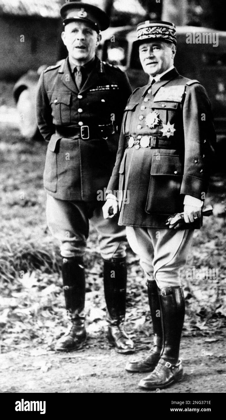 Here is an official British War Office photograph of Viscount Gort ...