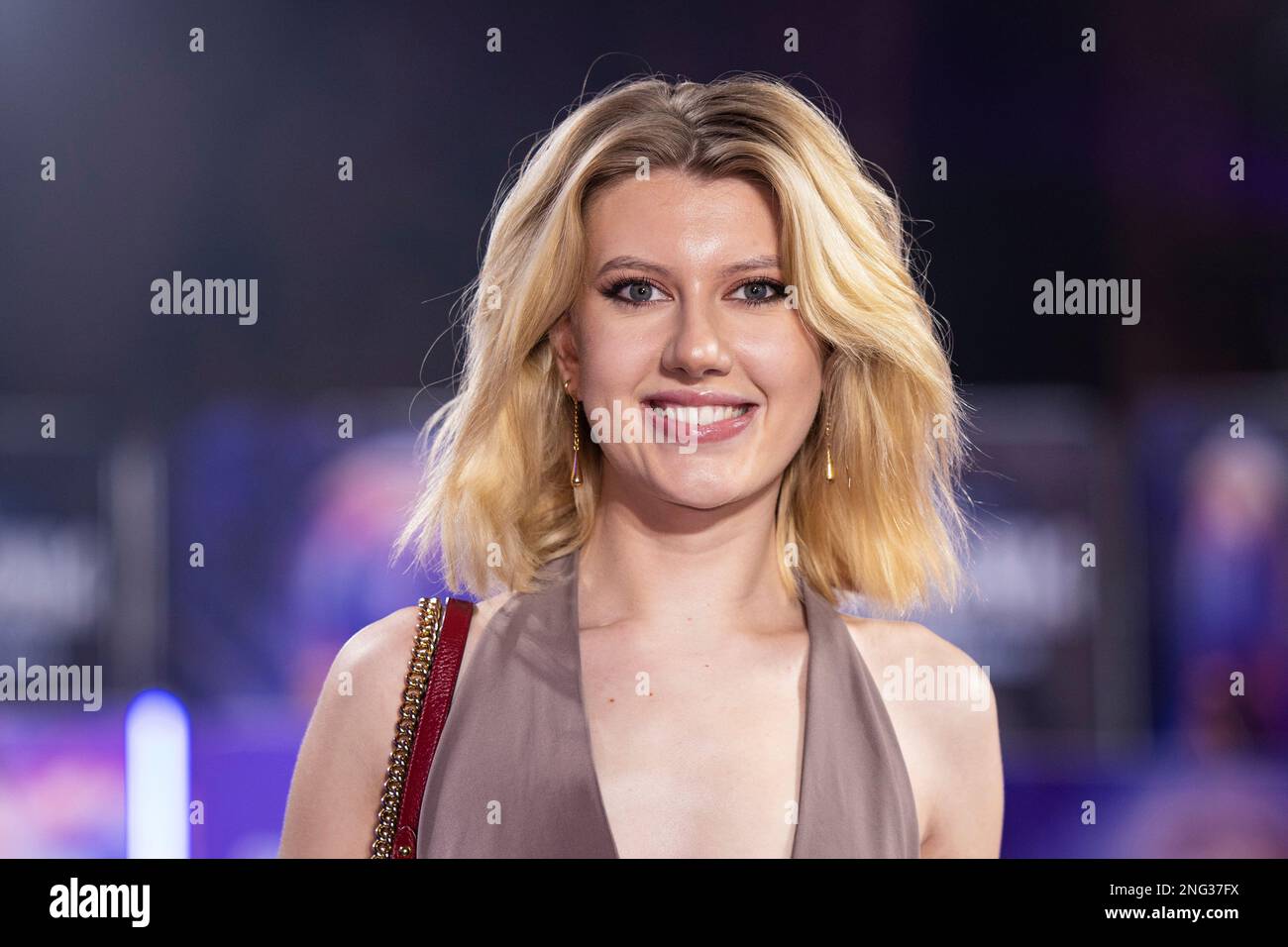 KT Franklin poses for photographers upon arrival for the premiere of ...