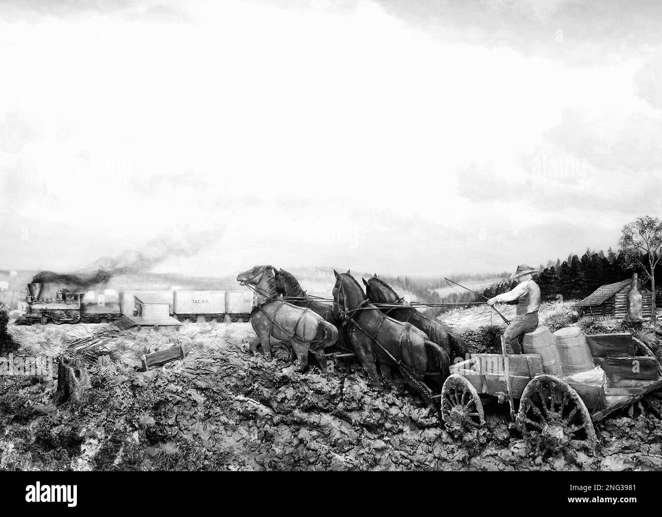 In this image provided by the U.S. Bureau of Public Roads, an ...