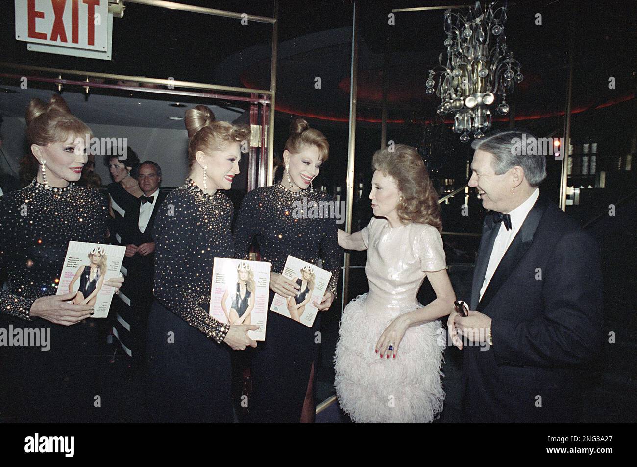 Editor-in-chief of Cosmopolitan magazine Helen Gurley Brown chats with ...