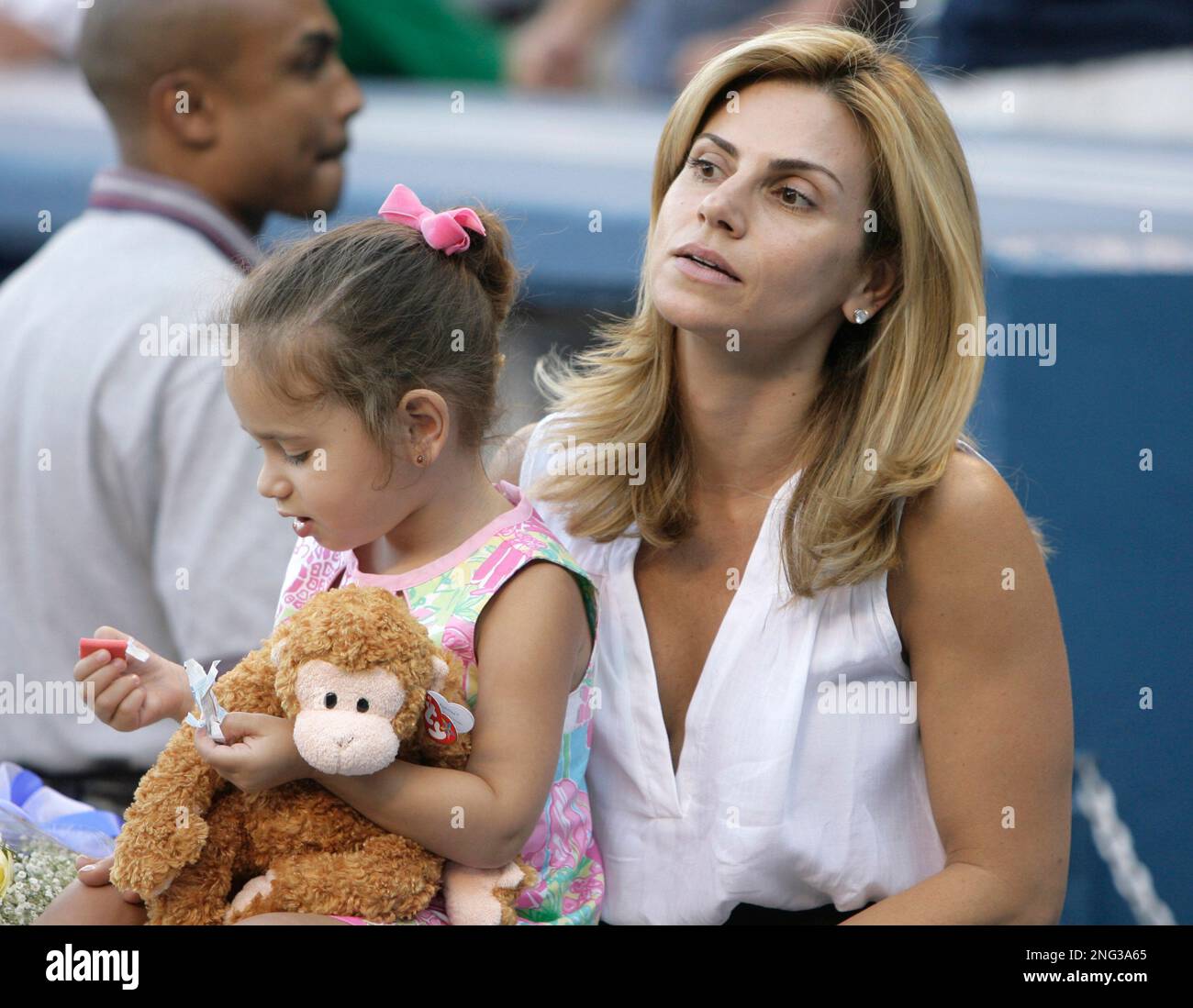 Cynthia Rodriguez and daughter Natasha before the Major League Baseball ...