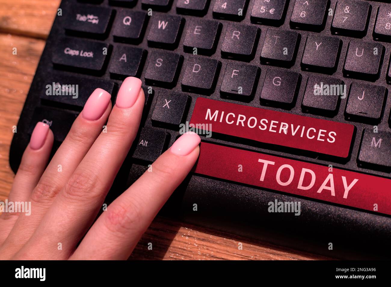 Hand writing sign Microservices. Business approach Software development ...