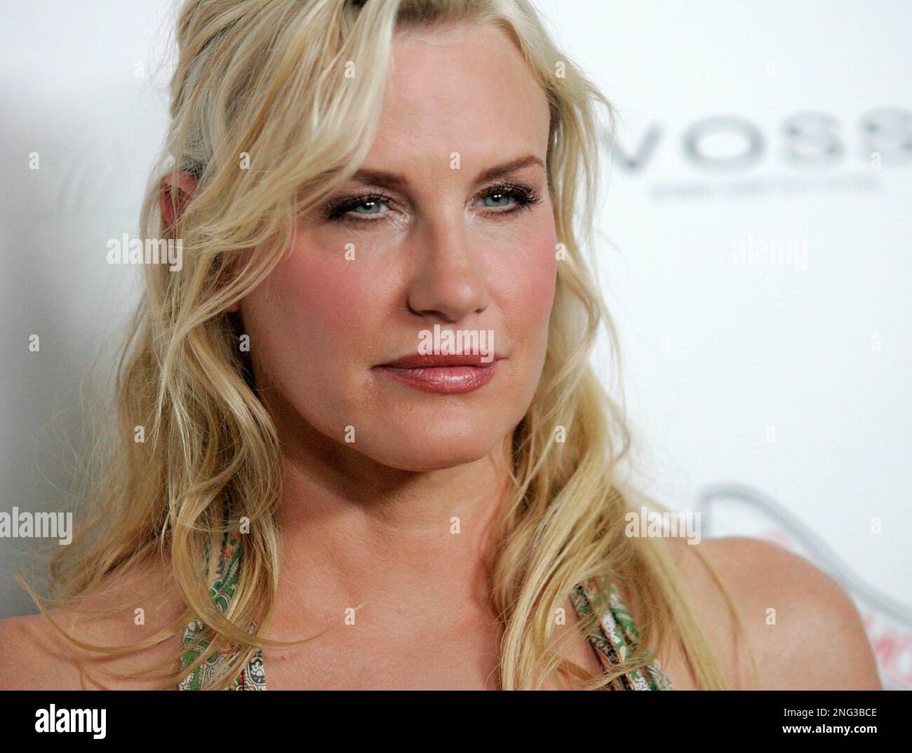 Actress Daryl Hannah poses on the press line at the "Odd Molly" Spring 2008 fashion show at ...