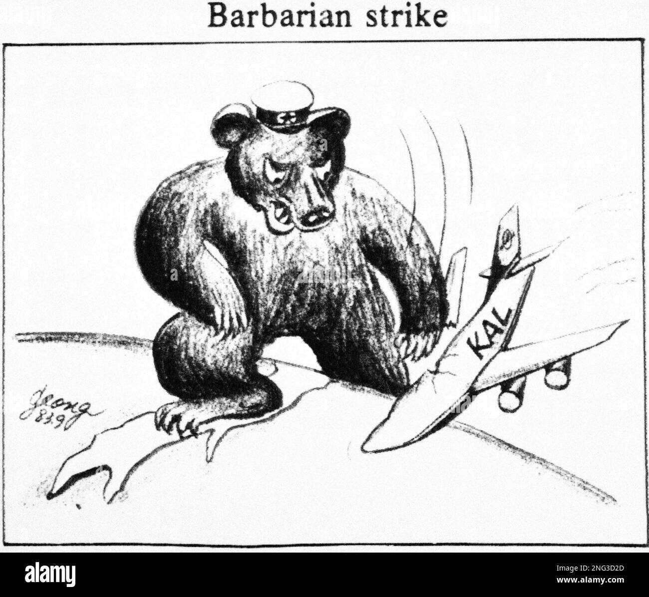 This cartoon appeared Sept. 3, 1983 in the Korea Herald, an English ...