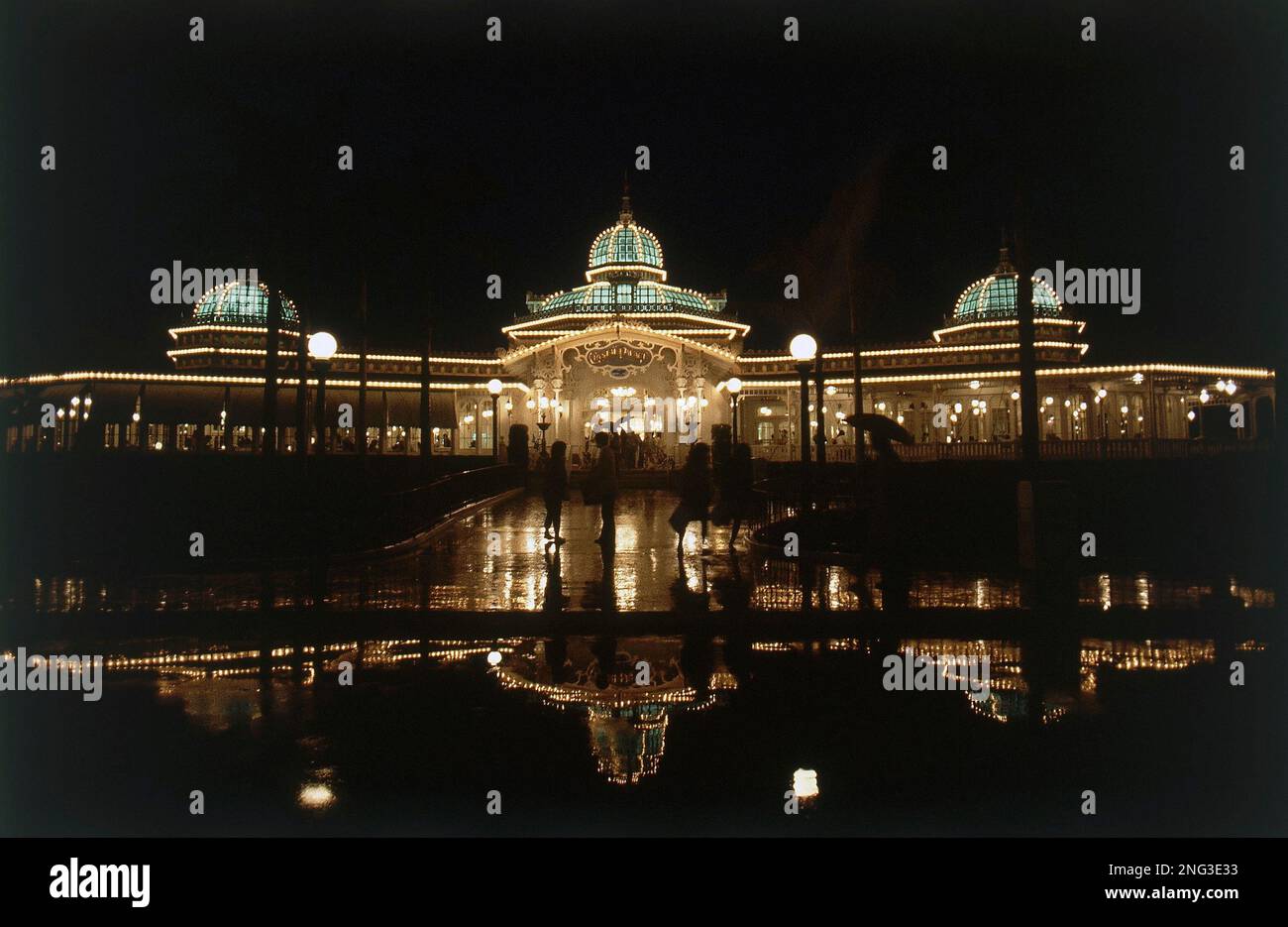 Disneyland at night in Tokyo, Japan, March 1983. (AP Photo Stock Photo ...