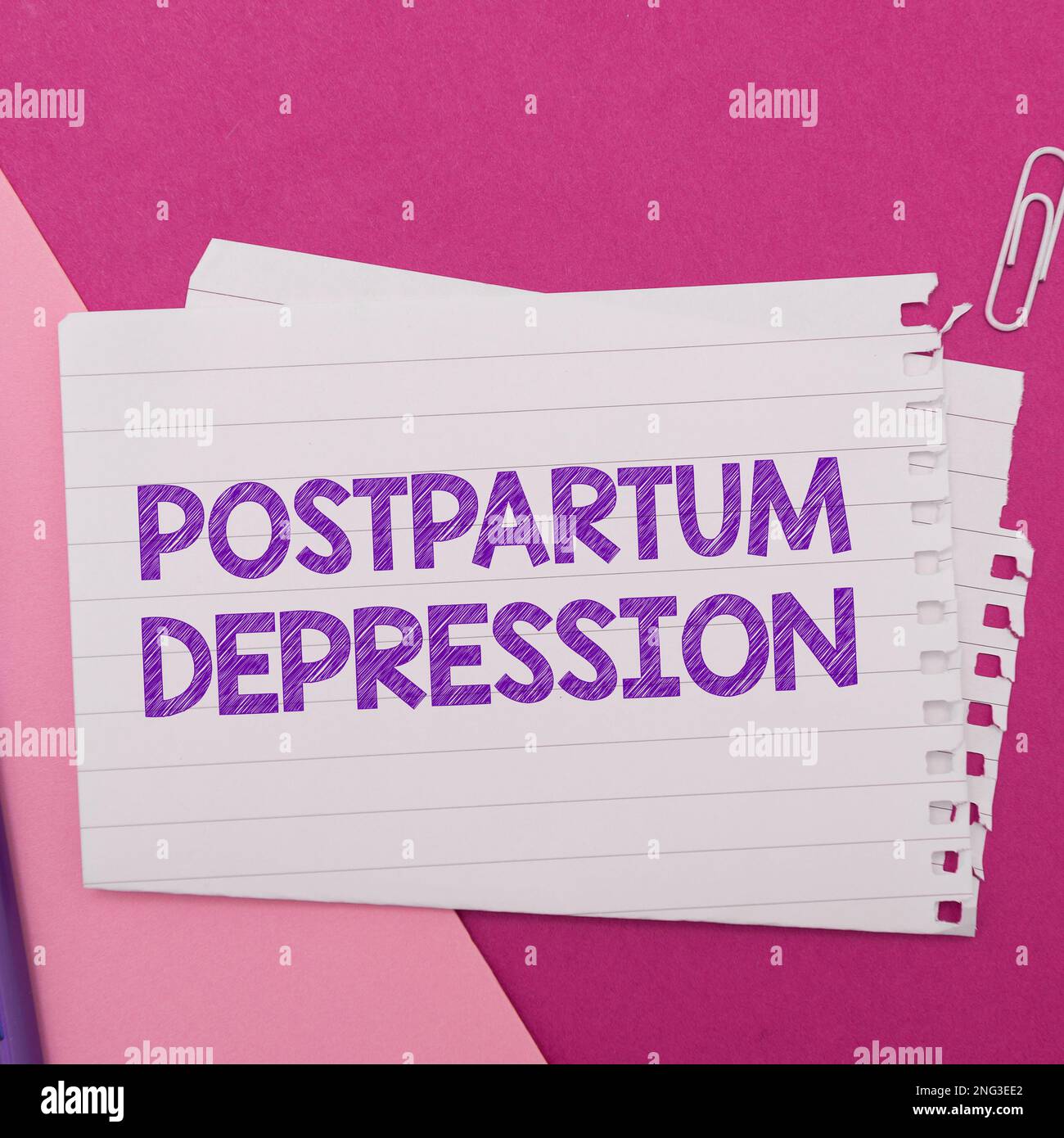 Handwriting text Postpartum Depression. Word for a mood disorder ...
