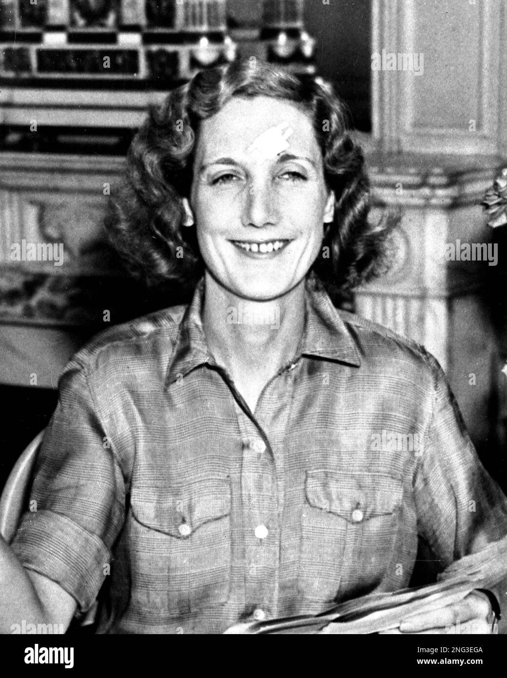 English aviator Beryl Markham after she had flown across the Atlantic ...
