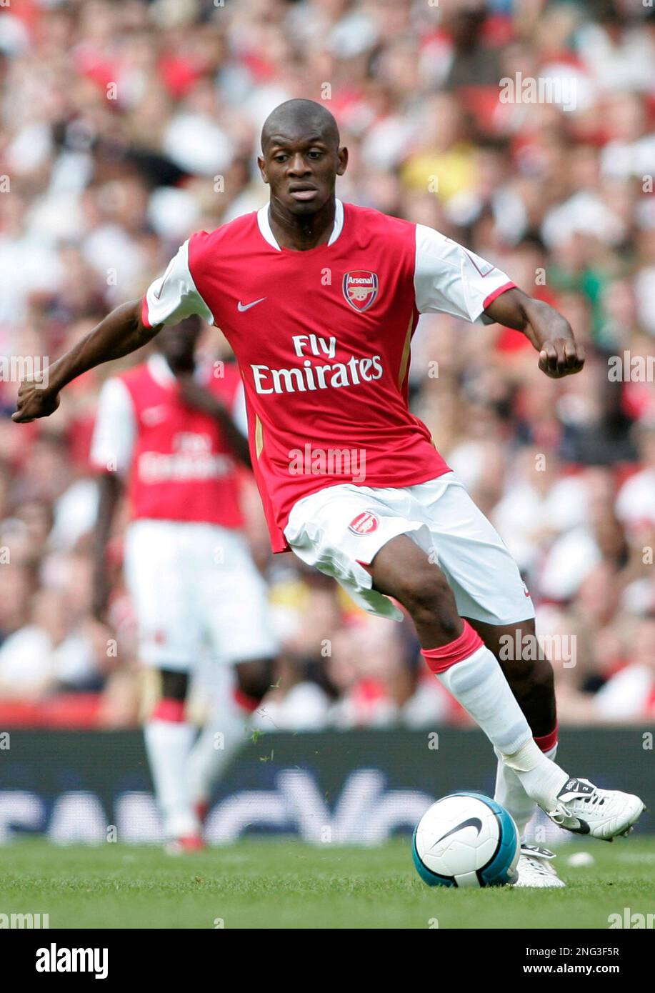 Arsenal's Abou Diaby plays against Paris Saint-Germain during their ...